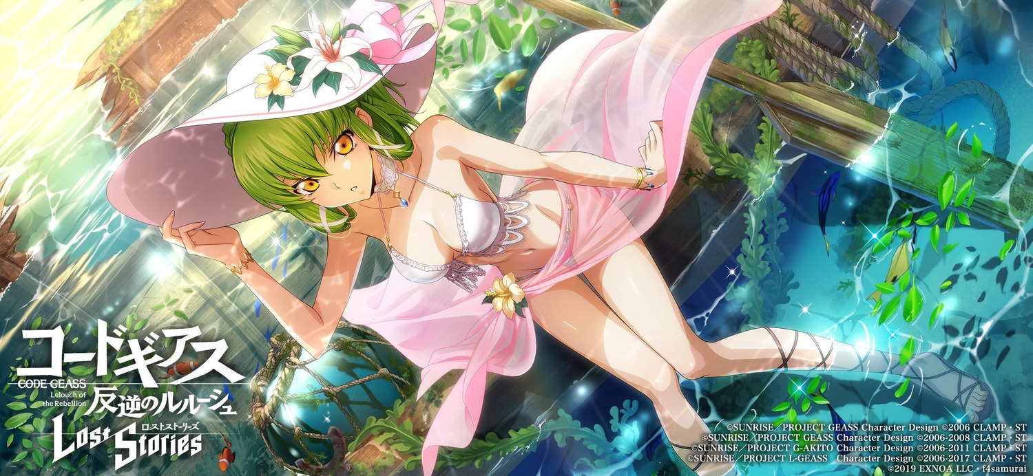 code geass code geass: lost stories c.c. bikini see through swimsuits wet | #1139965 | yande.re